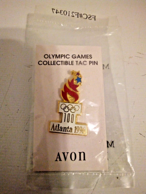 AVON OLYMPIC GAMES Collectible Tac pin Atlanta 1996 new sealed $22.00 ...