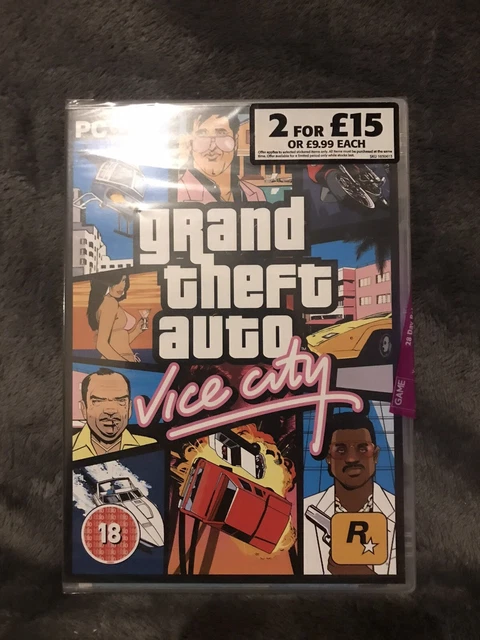 ROCKSTAR GAMES GRAND Theft Auto Vice City PC NEW Sealed Actual Game Not ...