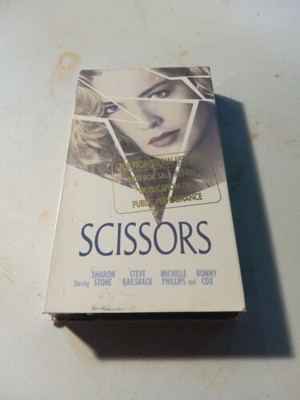 SCISSORS (VHS 1990S) Rare Screener SHARON STONE, STEVE RAILSBACK ...
