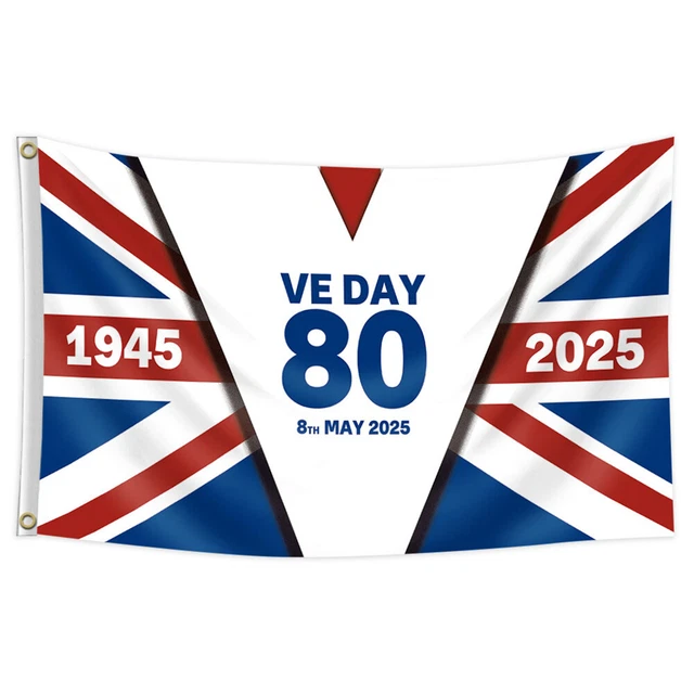2025 VE DAY 80th Anniversary Flag 3x5 Ft VE Day Flag Memorabilia Flag ...