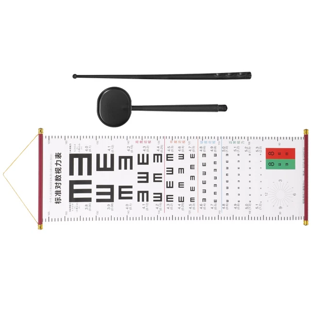 EYE CHART FOR Vision Test Hand Pointer Exam Child Blindfold £12.99 ...
