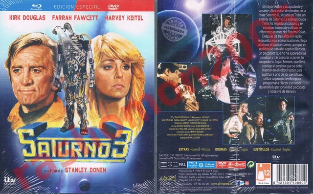 BLU-RAY+DVD SATURNO SATURN 3 THREE 1980 Farrah Fawcett Kirk Douglas Region B NEW £29.99 ...