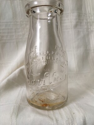 VINTAGE HALF PINT Milk Bottle Farr View Dairy Fruitport Michigan $46.84 ...
