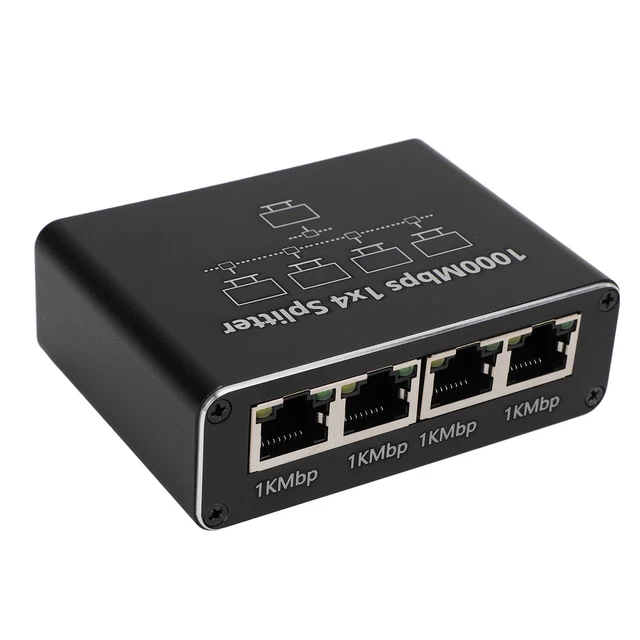 ETHERNET SPLITTER 1 To 4 1000Mbps High Speed Internet Splitter LAN ...