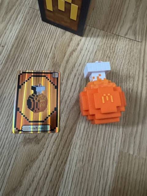 MCDONALD'S MINECRAFT TOY Collectable Soda Potion Figure + Unused Skin ...