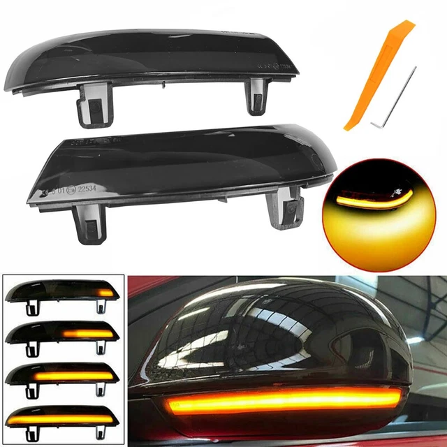 CAN-BUS AMBER LED Under Side Mirror Puddle Lights For VW GTi Golf Skoda ...