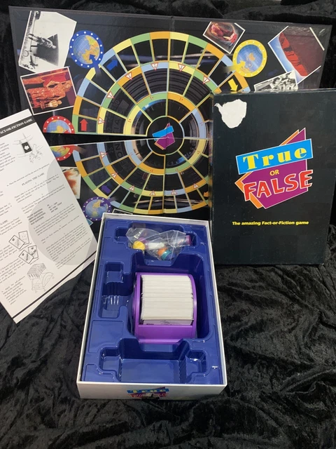 VINTAGE TRUE OR False Board Game by MB Games 1995 ~ Complete VERY GOOD ...