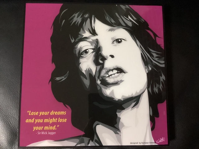 BILD POP ART, Mick Jagger The Rolling Stones, Poster im Holzrahmen ...