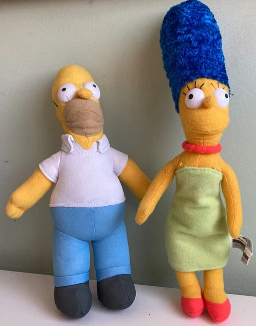 THE SIMPSONS HOMER & Marge Simpson Soft Plush Toy Bundle Approx 26cm ...