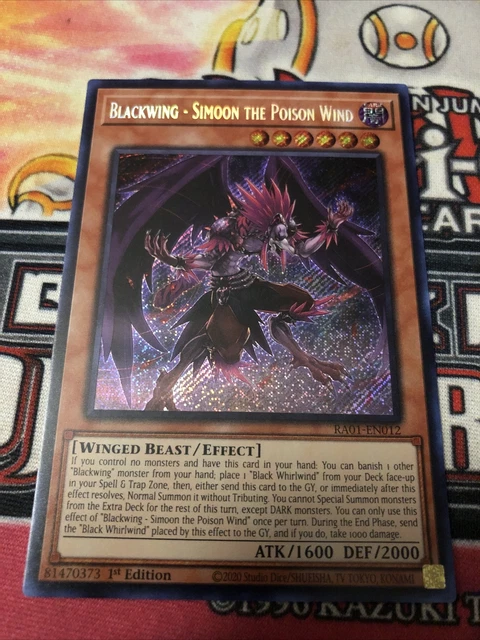 BLACKWING - SIMOON the Poison Wind RA01-EN012 Secret Rare $0.99 - PicClick