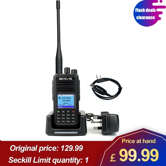 RETEVIS RT3S HAM Radio UHF/VHF 3000 Channels 2m/70cm Digital Analog ...