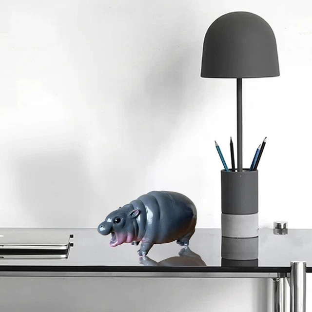 MOO DENG TOY|MOO Deng Hippo,Bouncy Pork Pygmy Hippo Statue,Hippo Resin ...