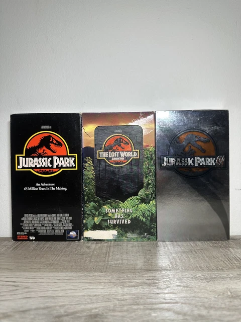 JURASSIC PARK TRILOGY LOT VHS - Jurassic Park, Lost World, Jurassic ...