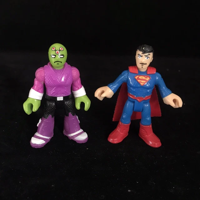 FISHER PRICE IMAGINEXT Brainiac And Superman Figure Rare Toy Bundle £4. ...