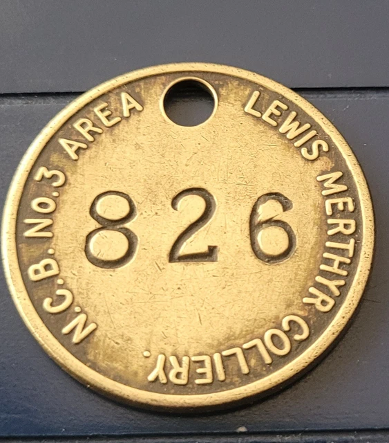 ORIGINAL LEWIS MERTHYR Colliery Pit Check Welsh Miners Lamp Tally £16. ...