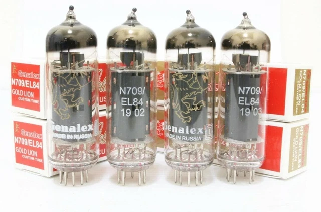GENALEX GOLD LION EL84 Matched Quad 4 Tubes Vacuum Tube $371.41 ...