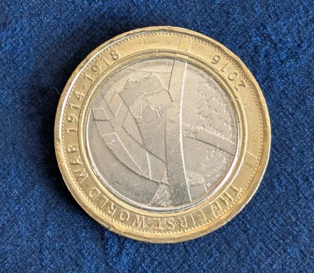 RARE 2 POUND Coin - First World War 1914-1918 £2 Pound Coin / 2016 £8. ...