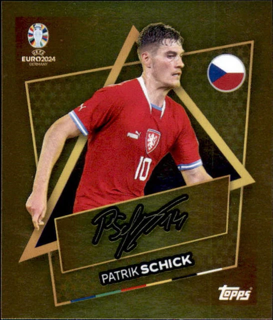 TOPPS EURO EM 2024 Sticker CZE SP - Patrik Schick - Star Player Gold ...