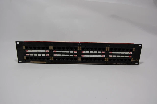 LEVITON 49484-B48 INFOTAP Category 5 TELCOM 48 Port Patch Panel $14.99 ...