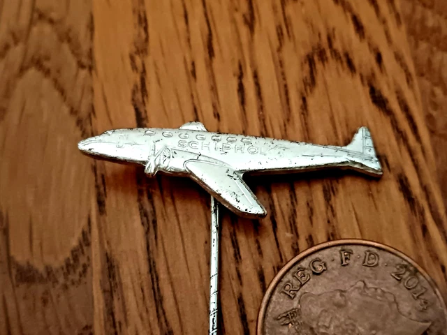 Vintage Amsterdam Airport Schiphol Airlines Badge Lapel Pin 1960s £5