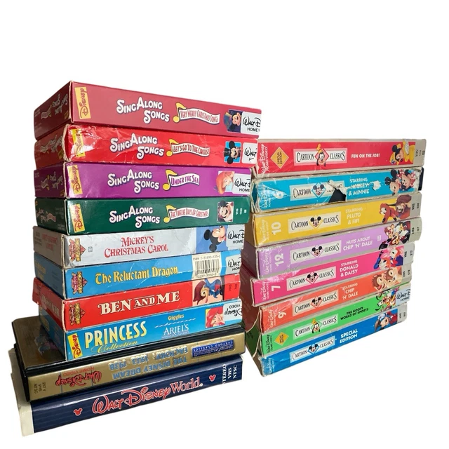 DISNEY VHS LOT Sing Along Songs Cartoon Classics Christmas Princess ...