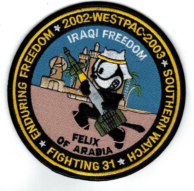 PATCH F-14 TOMCAT Usn Vf-31 Tomcatters Felix Of Arabia Patch EUR 9,08 ...