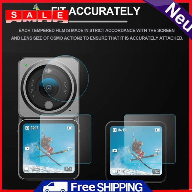 PROTECTIVE CAMERA LENS Film+2 Screen Protector for Action 2 Dustproof ...