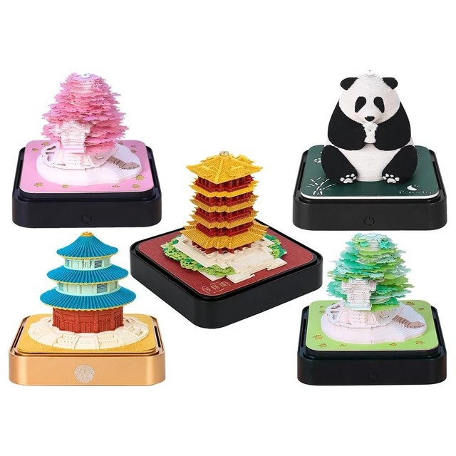 BLOC-NOTES DE BUREAU 3D 2025, bloc-notes calendrier 3D, notes ...