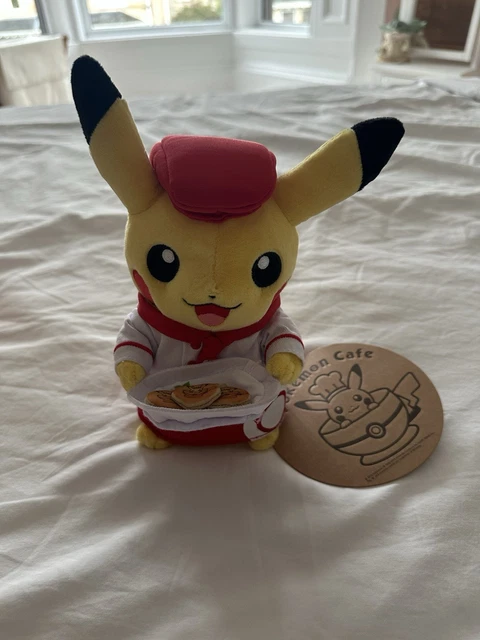 OFFICIAL PIKACHU PLUSH Doll - Baker Chef Pokemon Cafe Japan Exclusive ...