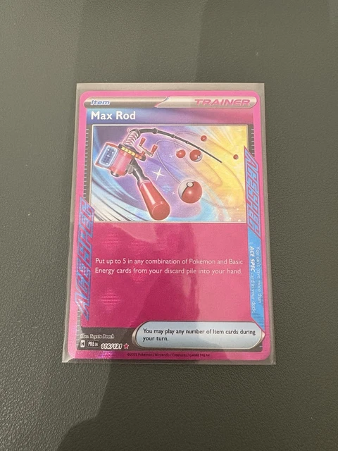 MAX ROD ACE Spec Prismatic Evolutions Pokémon Card 116/131 £1.13 ...