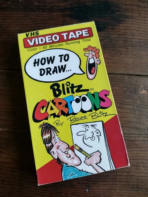 HOW TO DRAW Cartoons VHS 1987 Bruce Blitz Professional Cartoonist ...