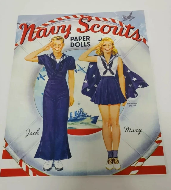 NAVY SCOUTS PAPER DOLL By Paper Dolls 2 Sets of Dolls Great Condition ...