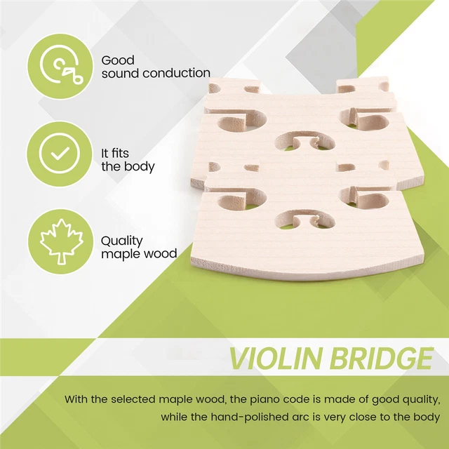 PARTI VIOLINO VIOLINO-BRUECKE-4 pz-4/4 acero brucoe parti violino, 5 ...