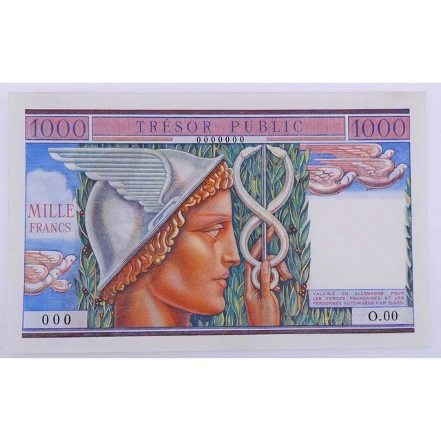1000 FRANCS SPECIMEN Non Perfor Tr Sor Fran Ais Type 1955 O 00 Neuf 1000-francs-specimen-non-perfor-tr-sor-fran-ais-type-1955-o-00-neuf