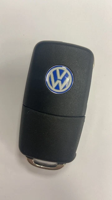 GENUINE VOLKSWAGEN 3 Button Remote Flip Key Fob Tested & Working 1K0 ...