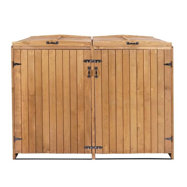 Mulltonnenbox Holz 2er