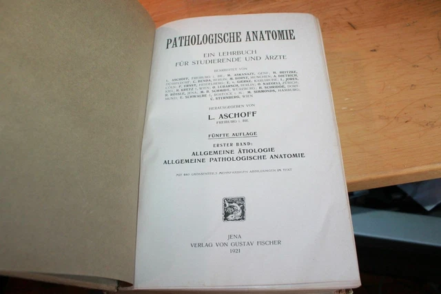 PATHOLOGISCHE ANATOMIE LUDWIG Aschoff Pathological Anatomy Birth ...