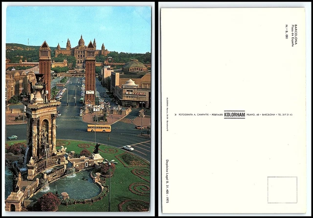 SPAIN POSTCARD - Barcelona, Plaza de Espana D9 $2.99 - PicClick