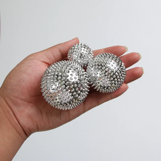 3 PIECES SPIKY Roller Hand Palms Back Acupressure Massage Ball Relief ...