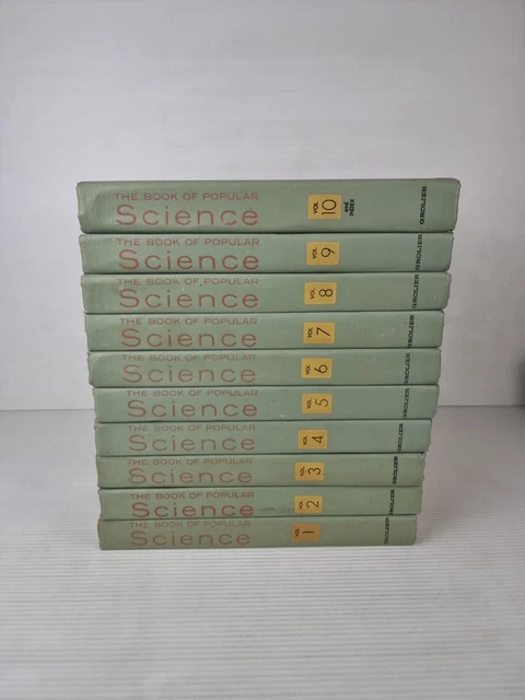 THE BOOK OF Popular Science by Grolier Volumes 1-10 Set Encyclopedia ...