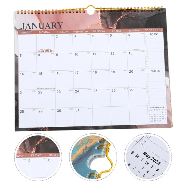 DAILY FLIP CALENDAR 2024 Wall Unique Design Easy to Carry Memo Office £ ...