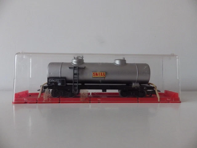 WAGON JOUEF CITERNE SHELL ALU A BOGIE NOIR ESSIEUX METAL - HO réf .651 ...