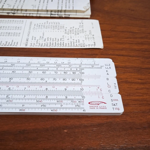 REGLE À CALCUL GRAPHOPLEX 1614 C.A.P. LOG-LOG EUR 20,00 - PicClick FR