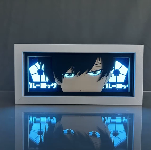 RIN ITOSHI LED Paper Light Box Blue Lock Anime Shadow Lamp Night Light ...