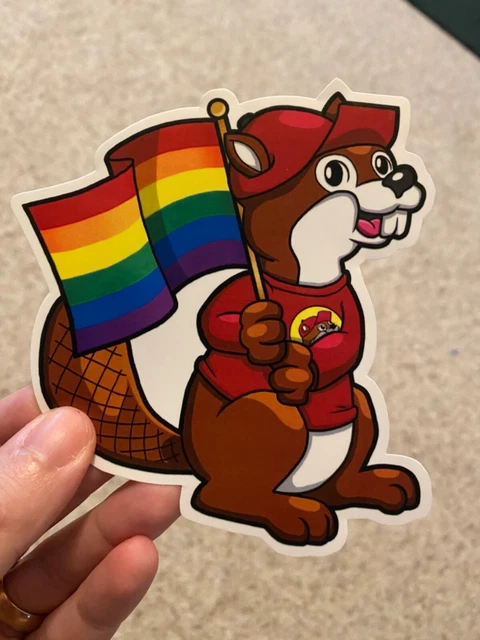 BUC-EE’S BUCEES GAS Station - LGBT+ Pride Flag Vinyl Sticker EUR 4,26 ...