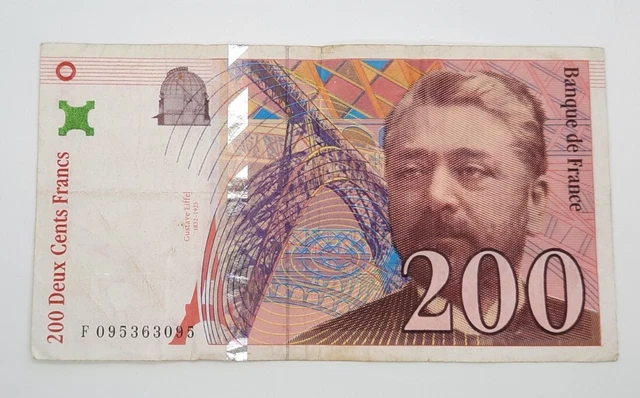 1999 - BANQUE De FRANCE - 200 French Francs Banknote, Serial No. F ...