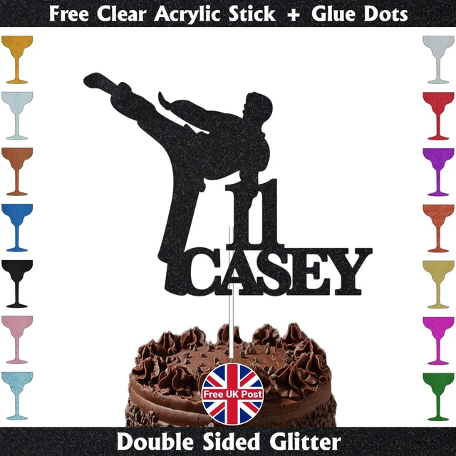 KARATE CAKE TOPPER, Birthday Cake Topper, Name Cake Topper, Sports Cake ...
