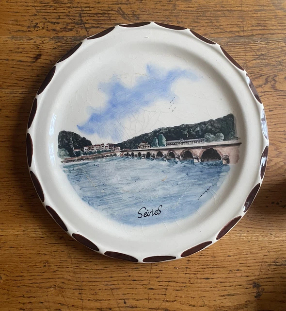 JOLI PLAT / Grande Assiette signé BERGER décor main SÉVRES num: 14 AC ...