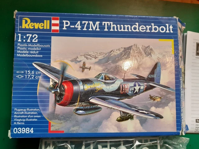 REVELL REPUBLIC P-47M Thunderbolt, 1/72, complete, vgc, serial 03984 £4 ...