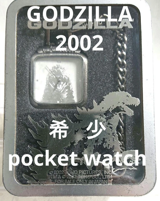 RARE TOHO LIMITED Godzilla 2002 Pocket watch with special case used in ...